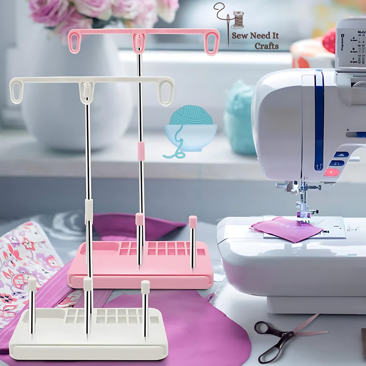 3 Cones Embroidery Thread Holder Spool Stand - I Sew Need It Crafts